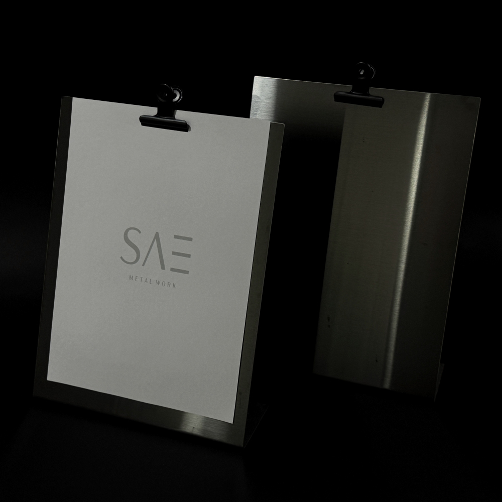 블랙 메탈 스탠드 POP A4 세로 클립형