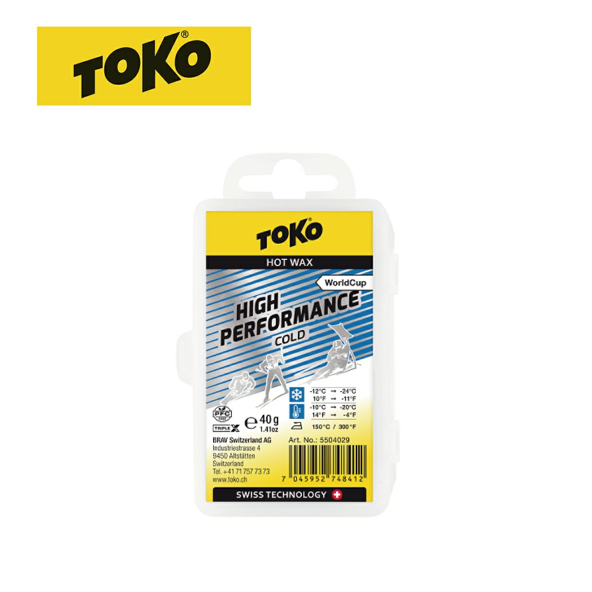 TOKO 왁스 World Cup High Performance 콜드 40g / 5504029【PFC FREE】